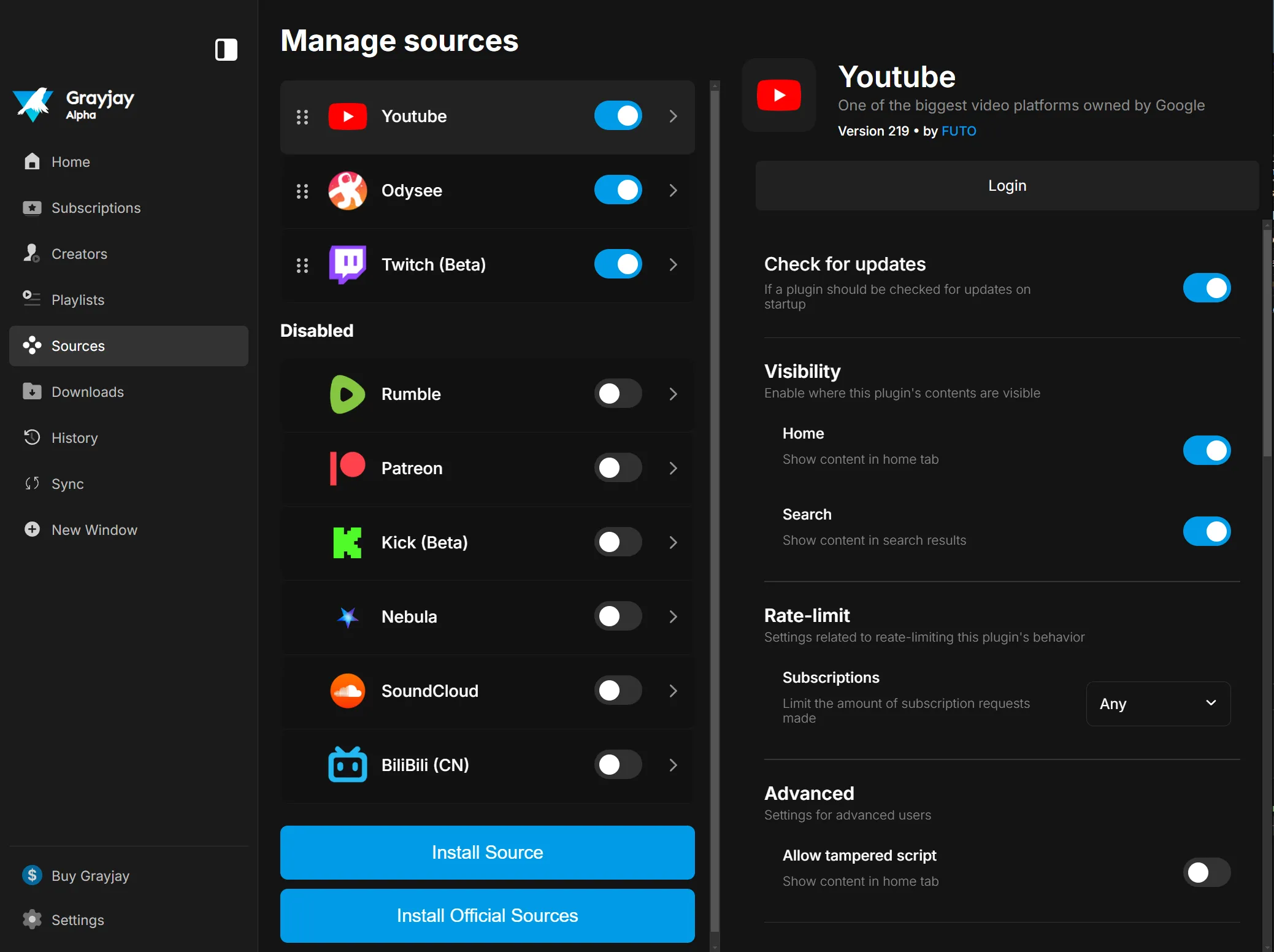Install Grayjay on Linux | Flathub