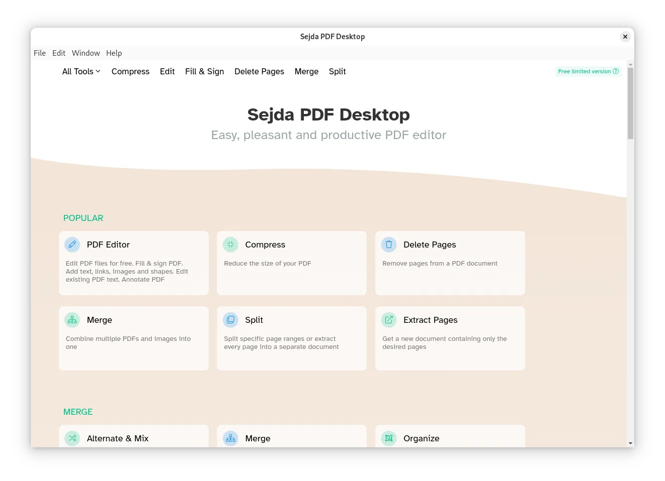 Install Sejda PDF Desktop on Linux | Flathub