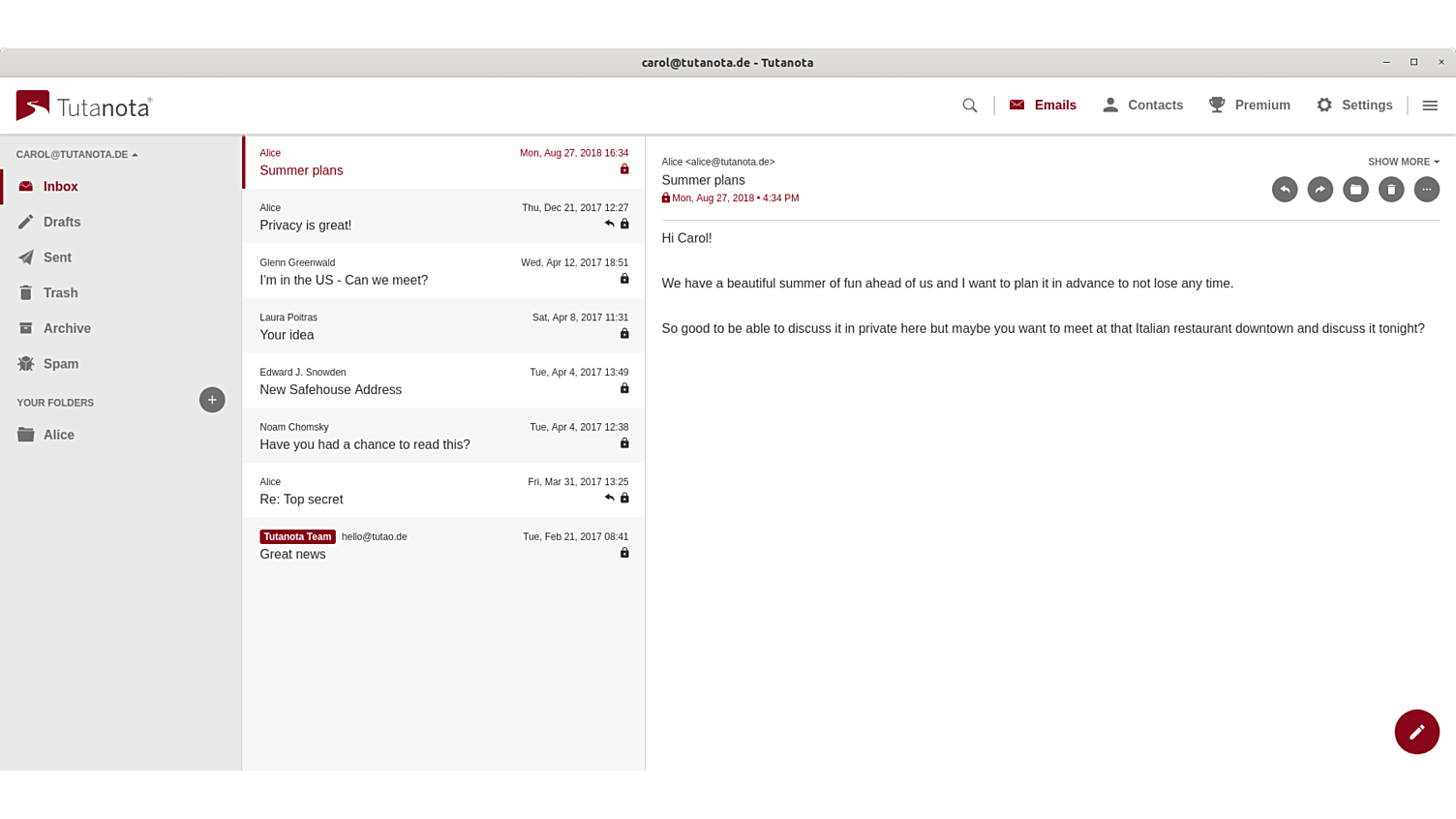 Tutanota (Experimental) | Flathub