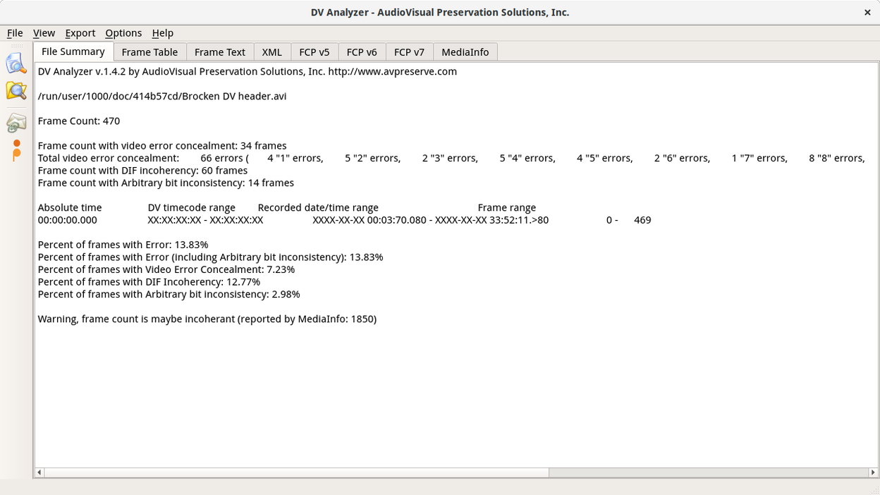 DV Analyzer | Flathub