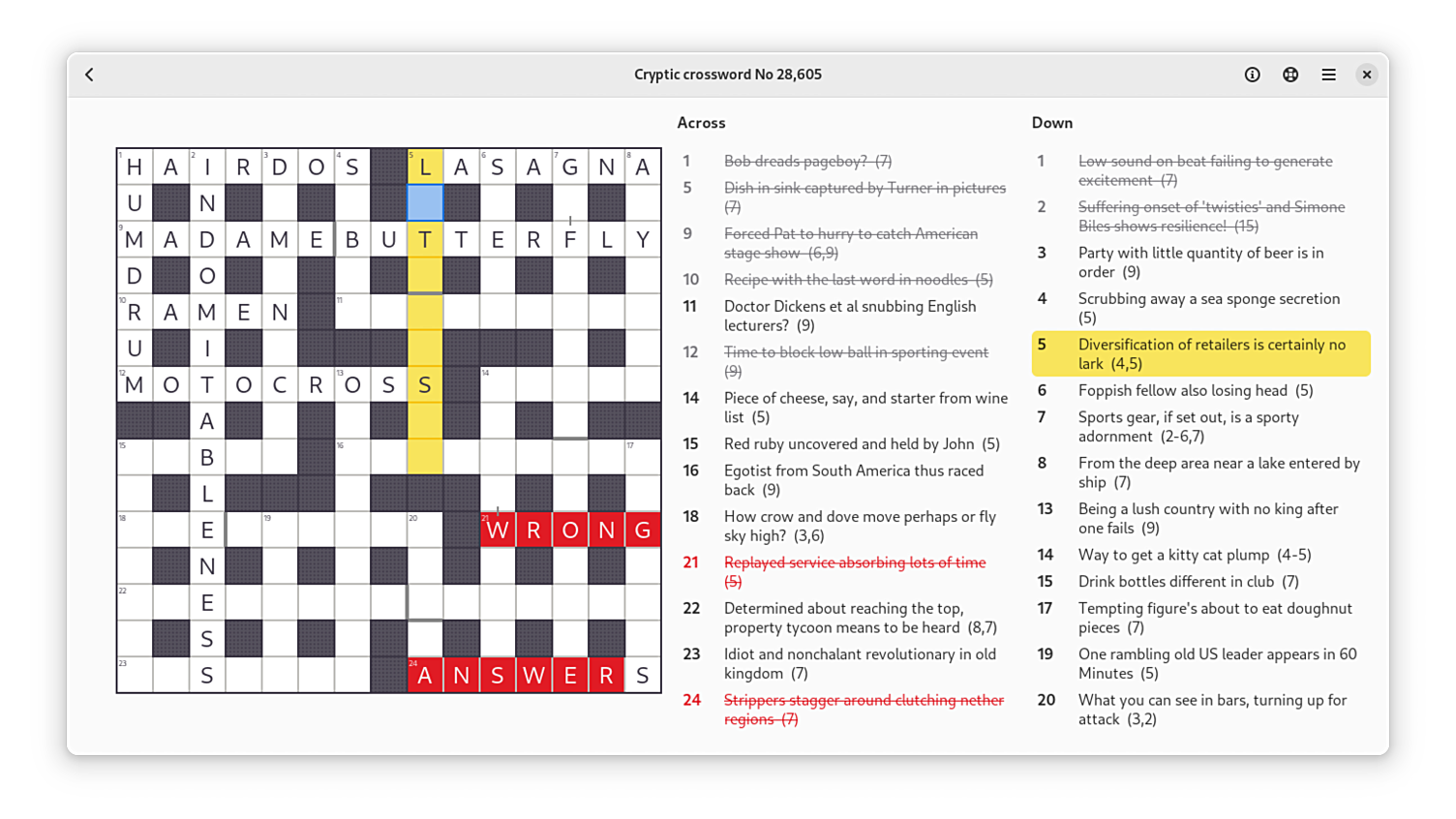 Crosswords Flathub